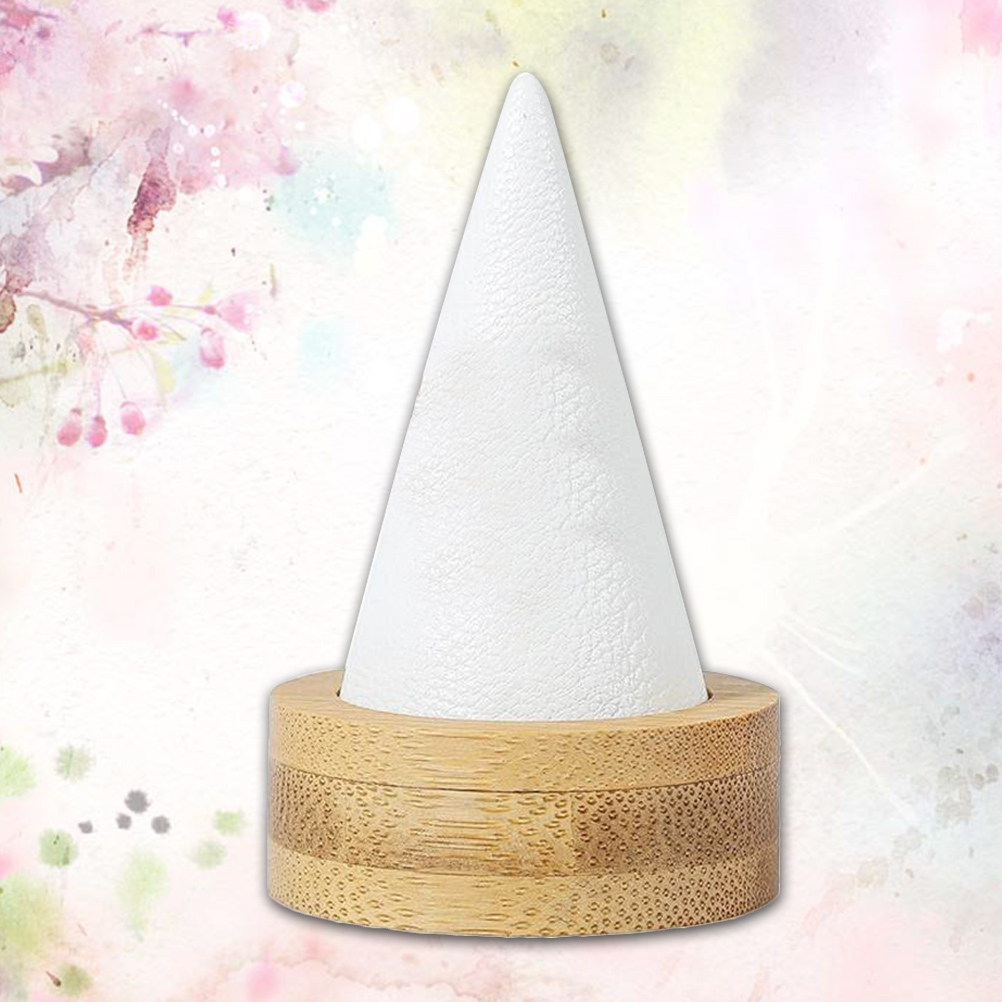 MLINS White Plastic Ring Display Stand for Finger Rings and Wedding ...