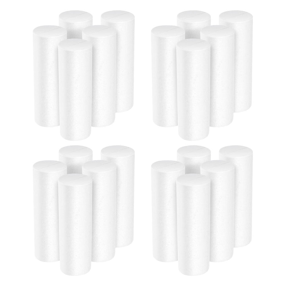 MLINS White Polystyrene Foam Cylinder DIY Craft Foam Rods Floral ...