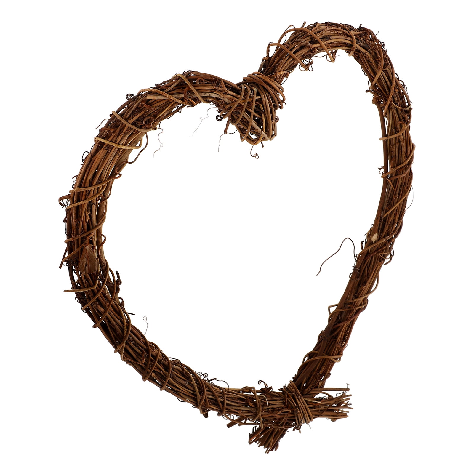 MLINS Wicker Heart Wreath Floral Rattan Ring Decorative Frame - Walmart.com