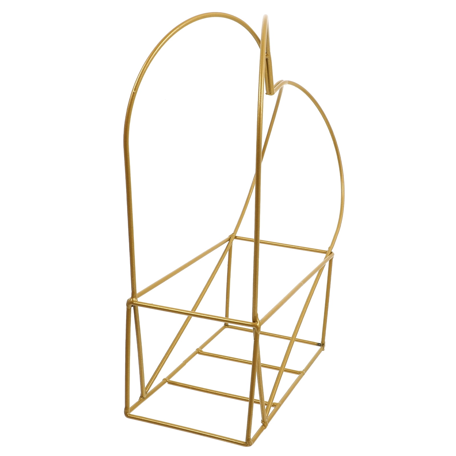 MLINS Wire Heart Shaped Flower Basket Decorative Flowerpot Fresh Planter Golden - Walmart.com