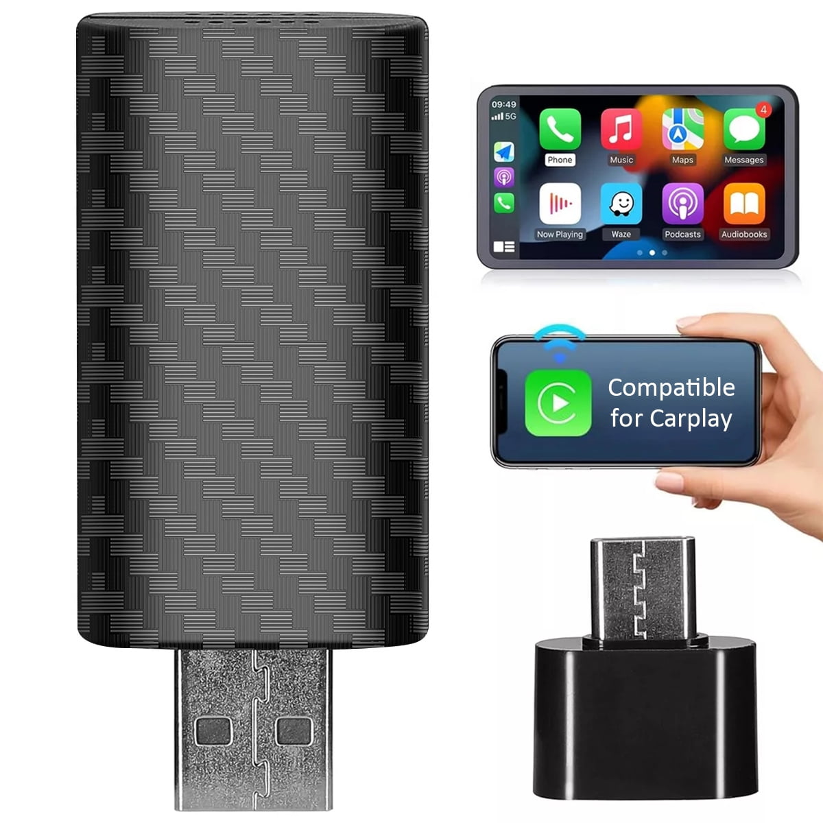 MLINS Wireless Adapter For Car Wireless Connector For Car Phone Adapter ...