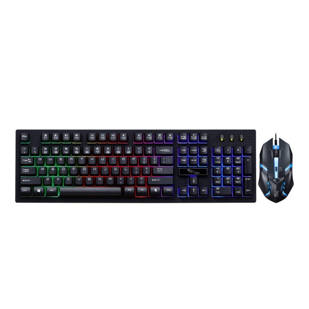 MLINS Wireless Keyboard Mouse Macro and Kit Wired USB Lightweight Set - Walmart.com
