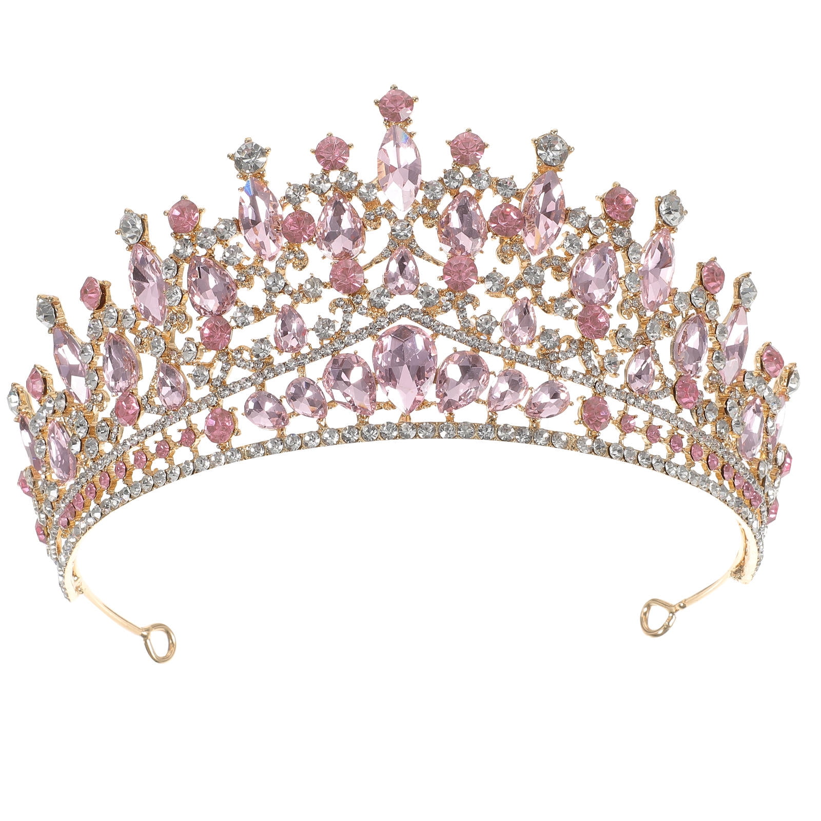MLINS Woman Use Eye-catching Tiara Decor Rhinestone Crown Bridal Tiara ...