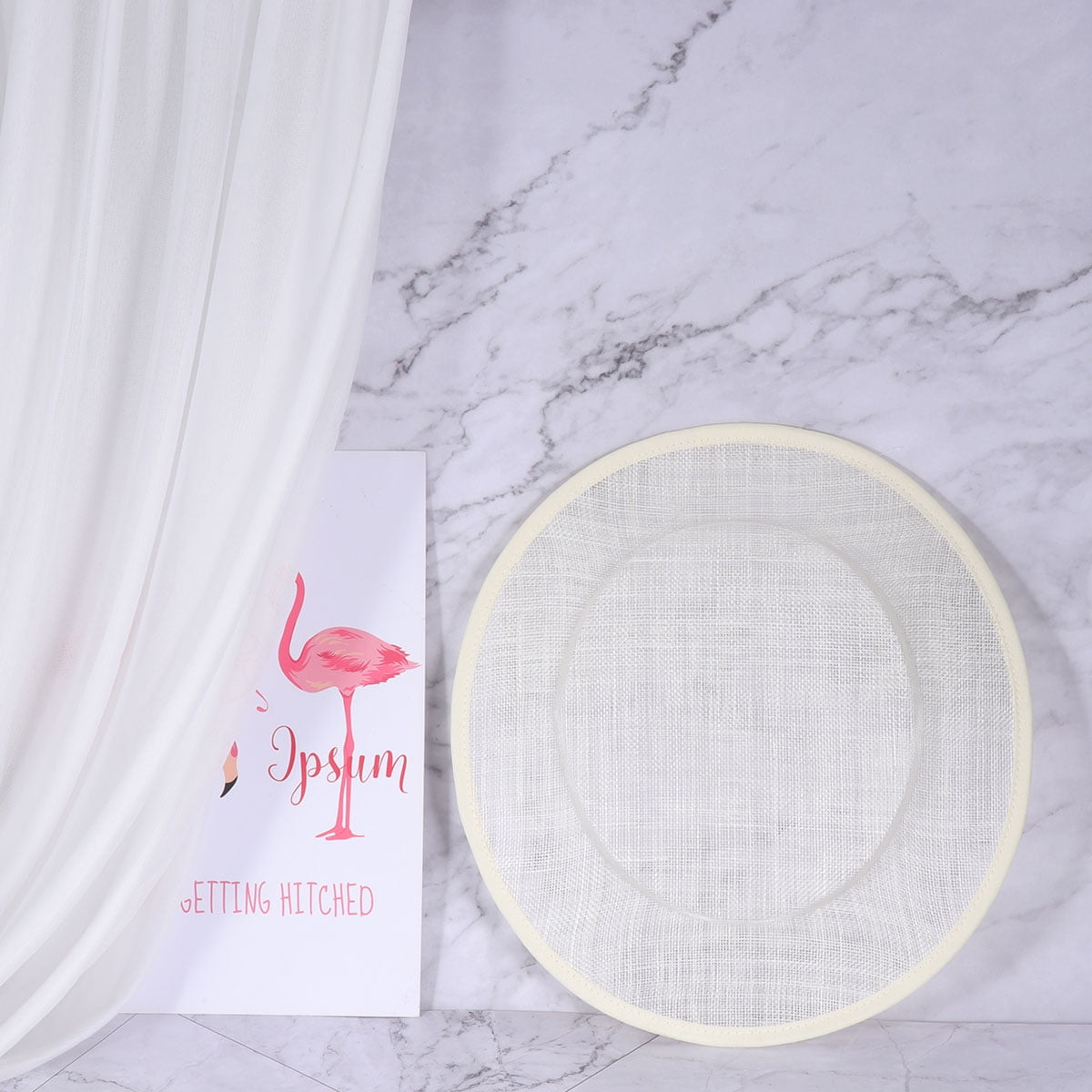 MLINS Wommen Sinamay Base Cocktail Hat Fascinator Round Base Hat Round ...