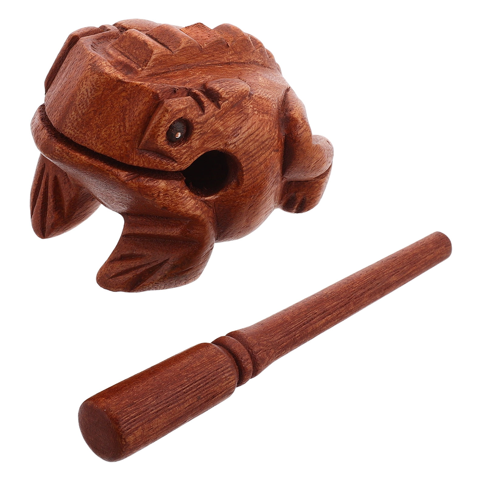 MLINS Wood Frog Guiro Rasp Percussion Instrument Tone Block Wooden Good ...