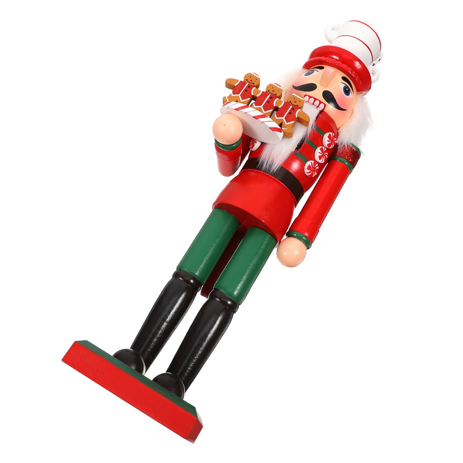 MLINS Wood Gingerbread Nutcracker Figurine 35CM Classic Nutcracker ...