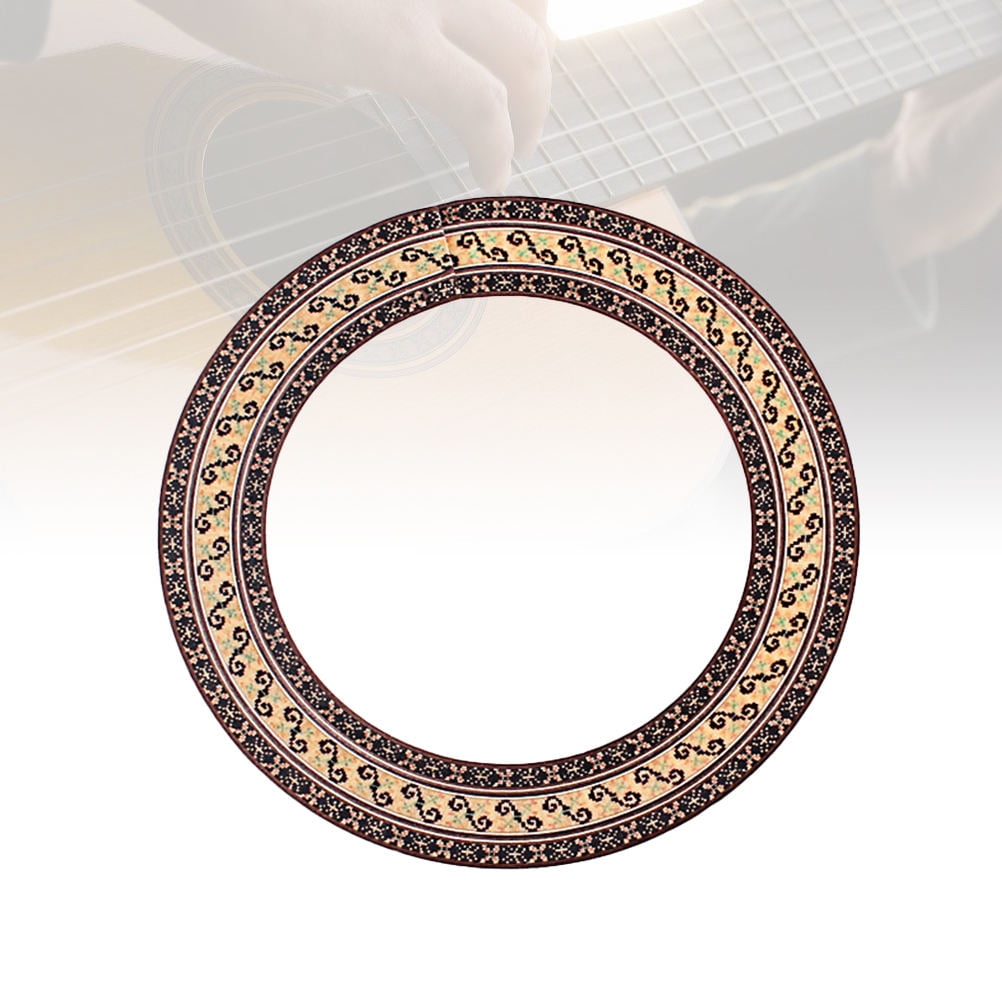 MLINS Wood Inlay for Guitar Sound Hole with Curved Strips Decals Multi ...
