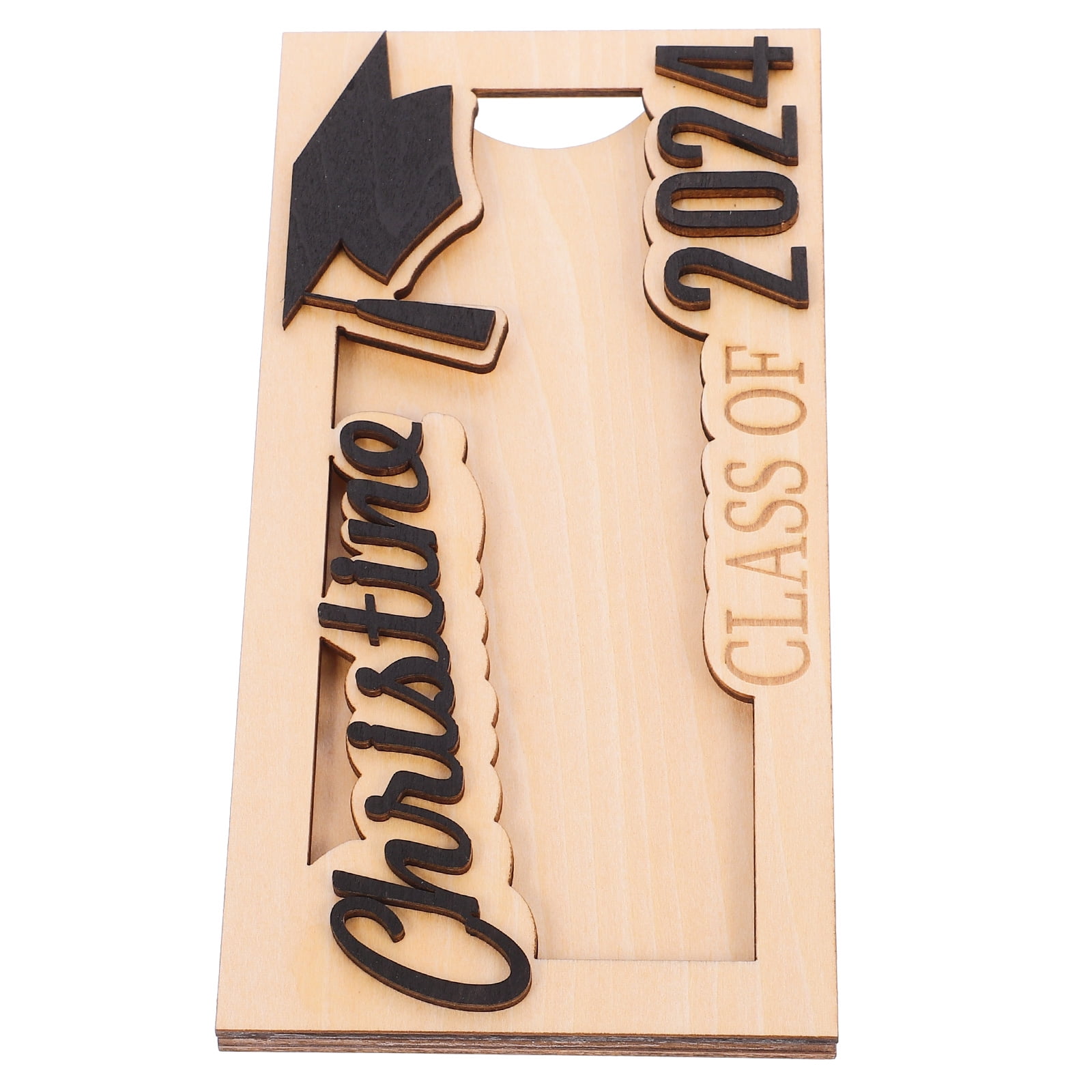 MLINS Wood Money Container Money Wallet for Graduation Display Cash ...