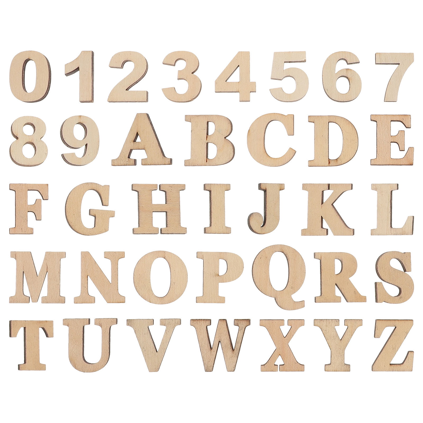 MLINS Wooden Alphabet Letters and Numbers for Crafts Decoration 36 ...