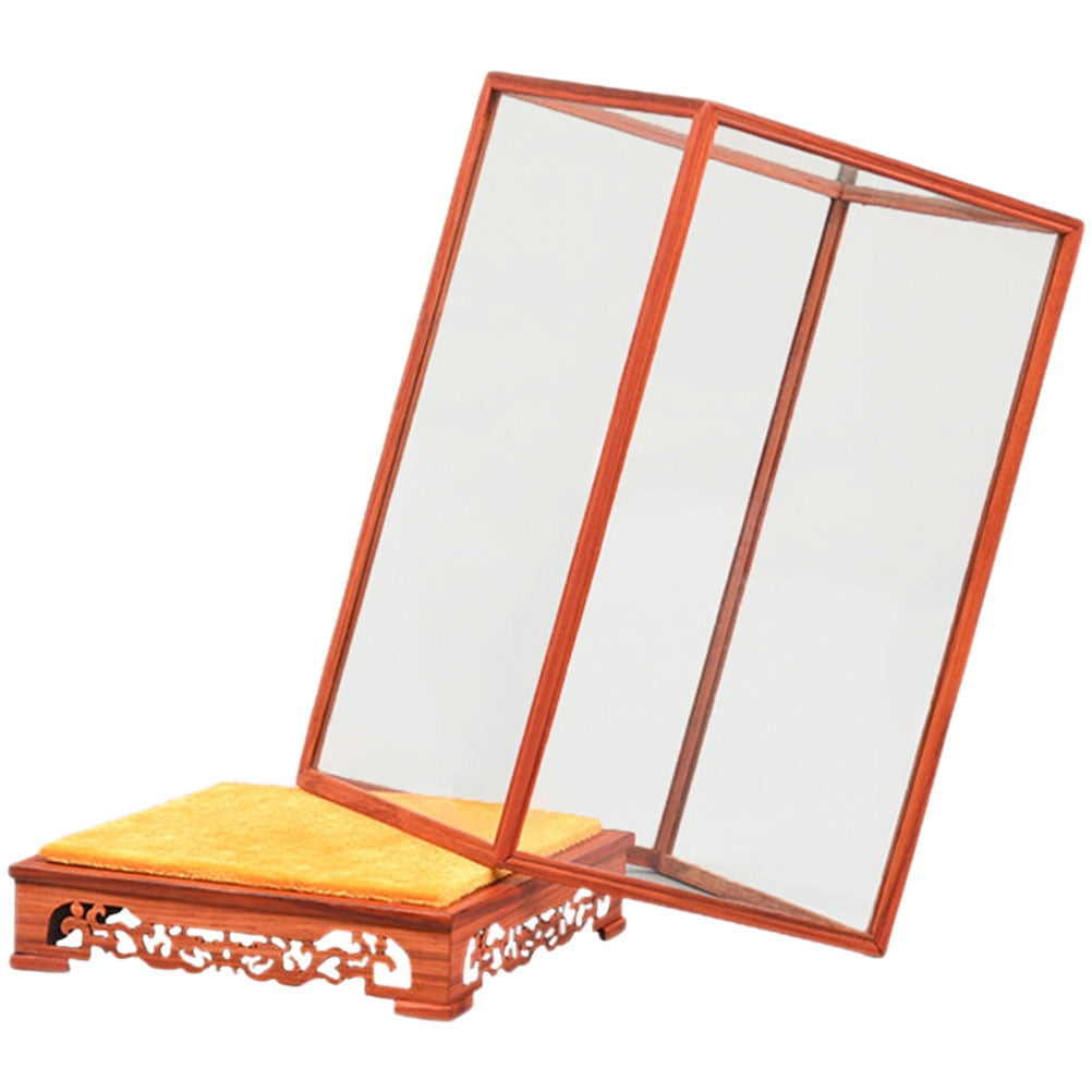 MLINS Wooden Antique Shelf Wood Carving Antique Display Rack Vase ...