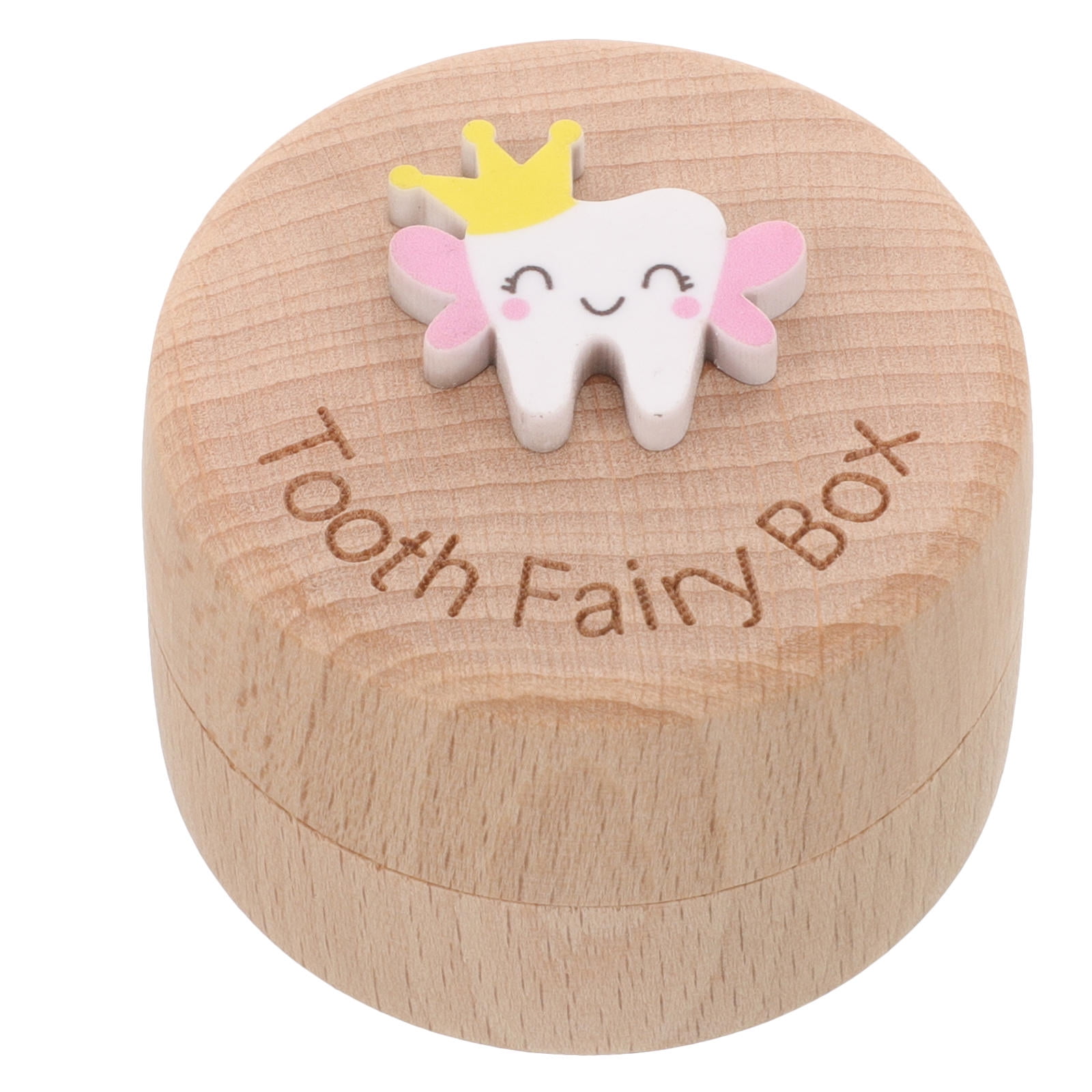MLINS Wooden Baby Tooth Holder with Cartoon Patterns for Storing Kids ...