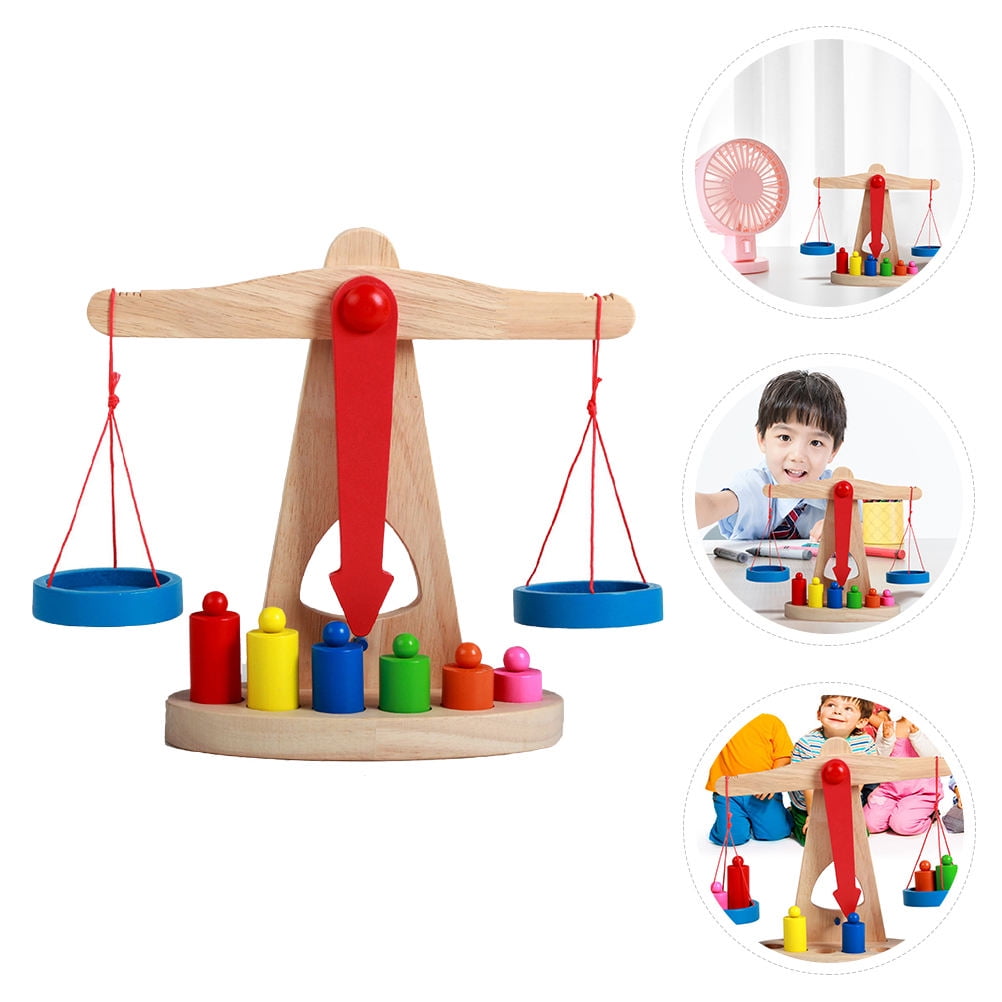 OHOIOLLA Kindergarten Toys Educational Wooden Balance Scale For Kids 1 ...