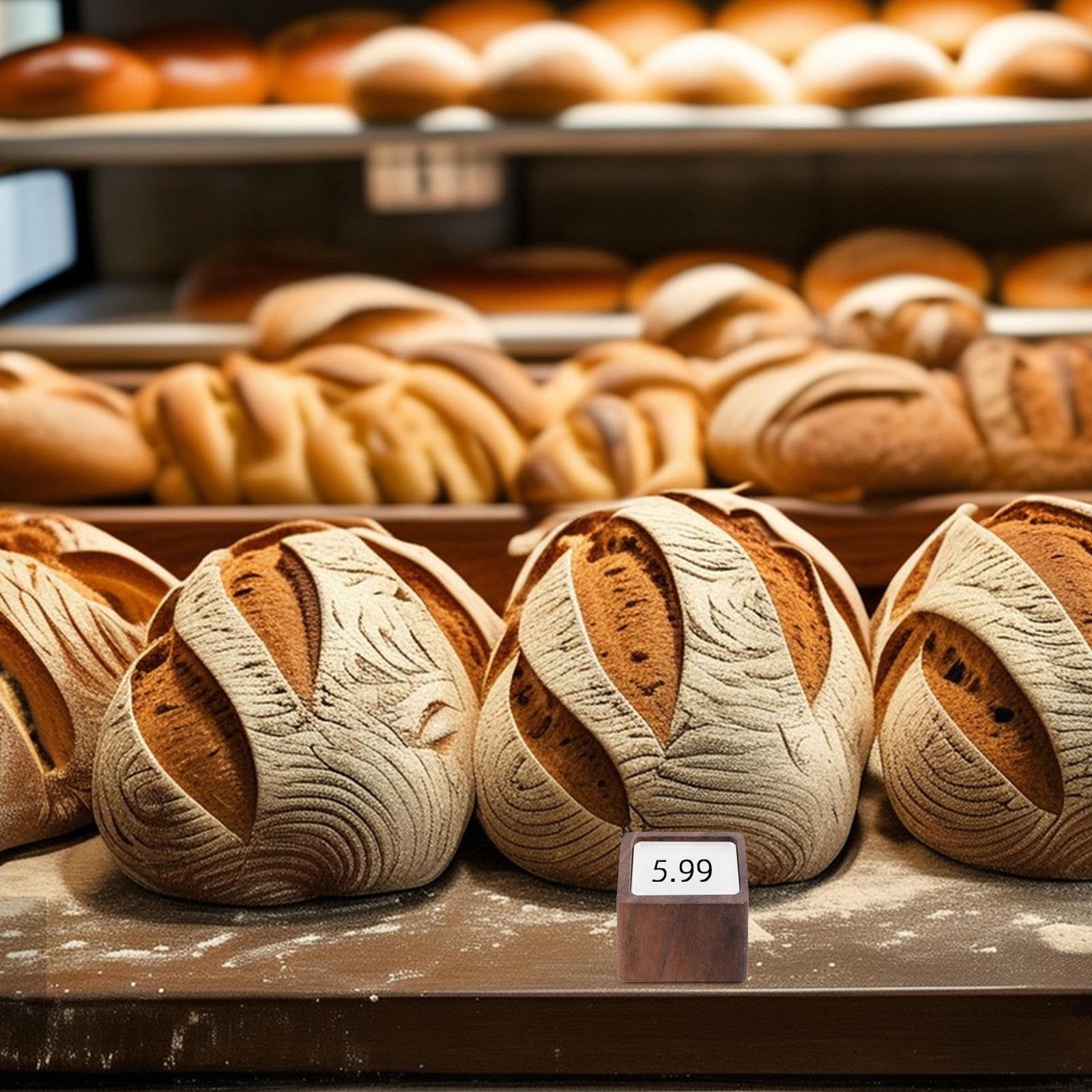 MLINS Wooden Business Card Holders Tag Displays Sign Holder Table Top ...