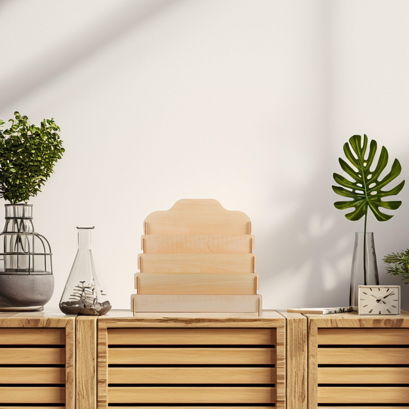 MLINS Wooden Card Display Stand Stationary Organizer Sticker Display ...