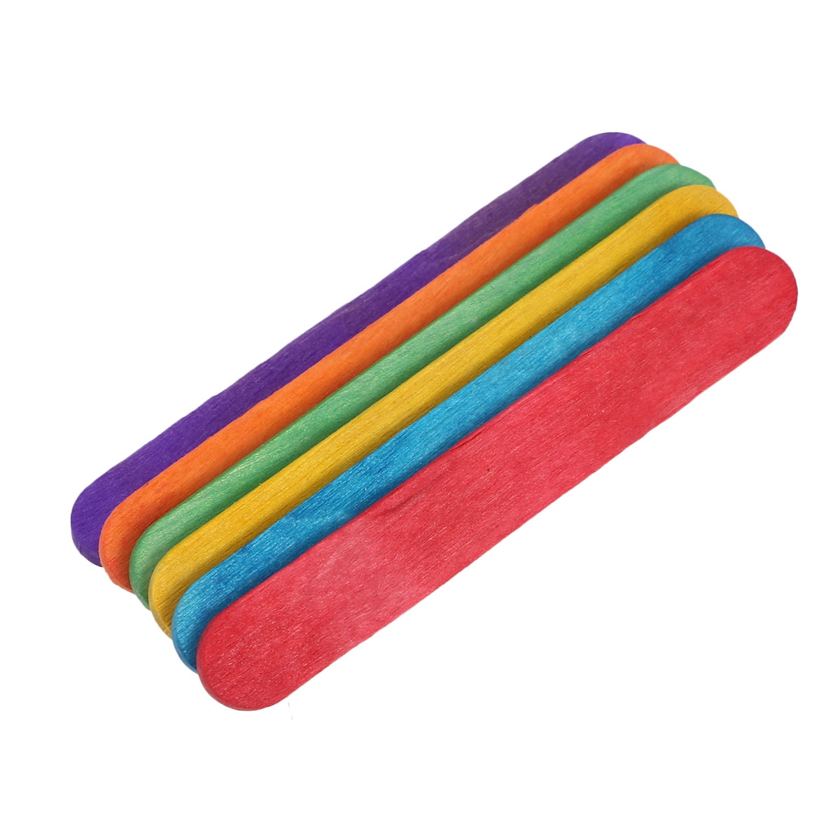 MLINS Wooden Craft Sticks for Kids Playing Assorted Color Smooth and No ...
