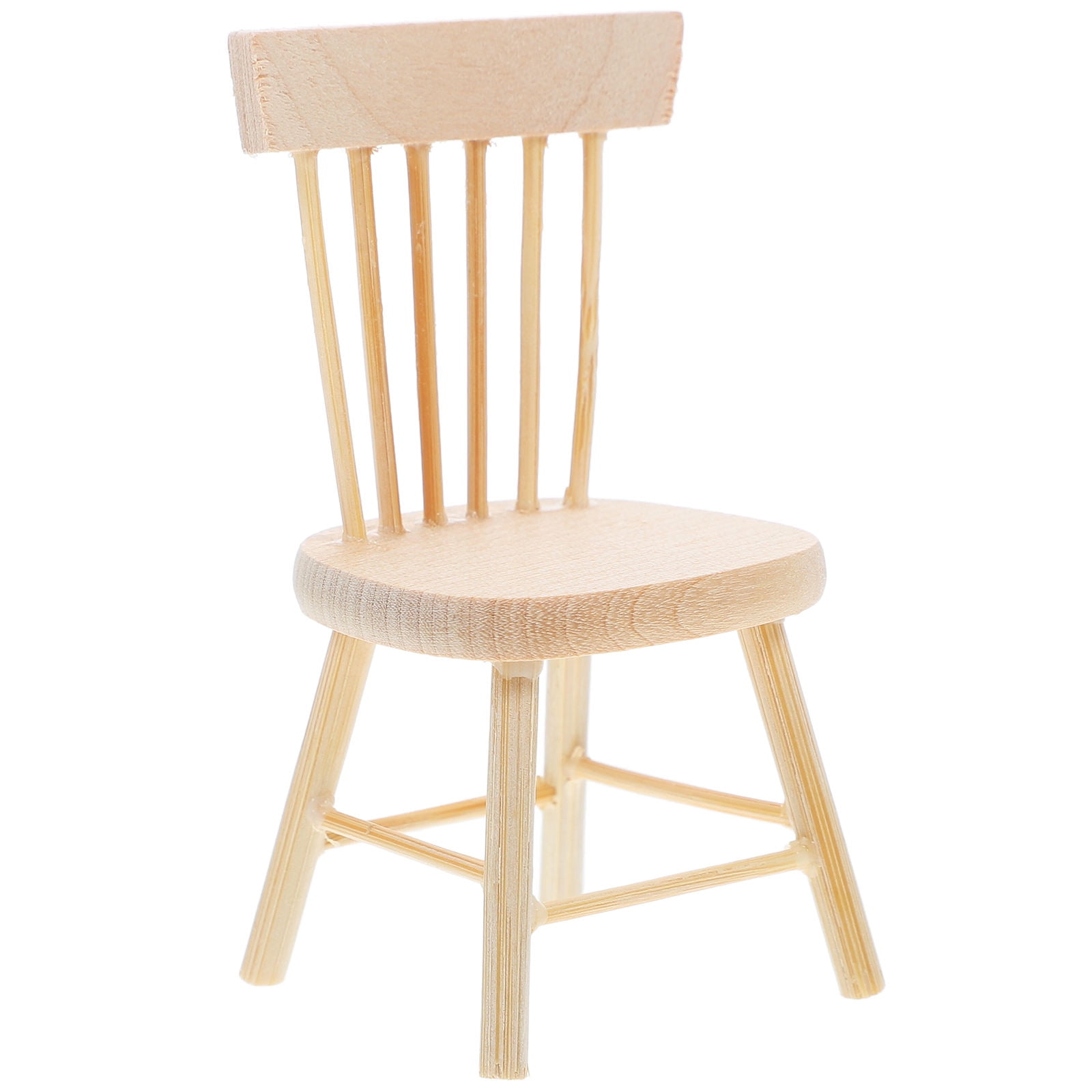 MLINS Wooden Dollhouse Chairs Miniature Dollhouse Furniture Artificial ...