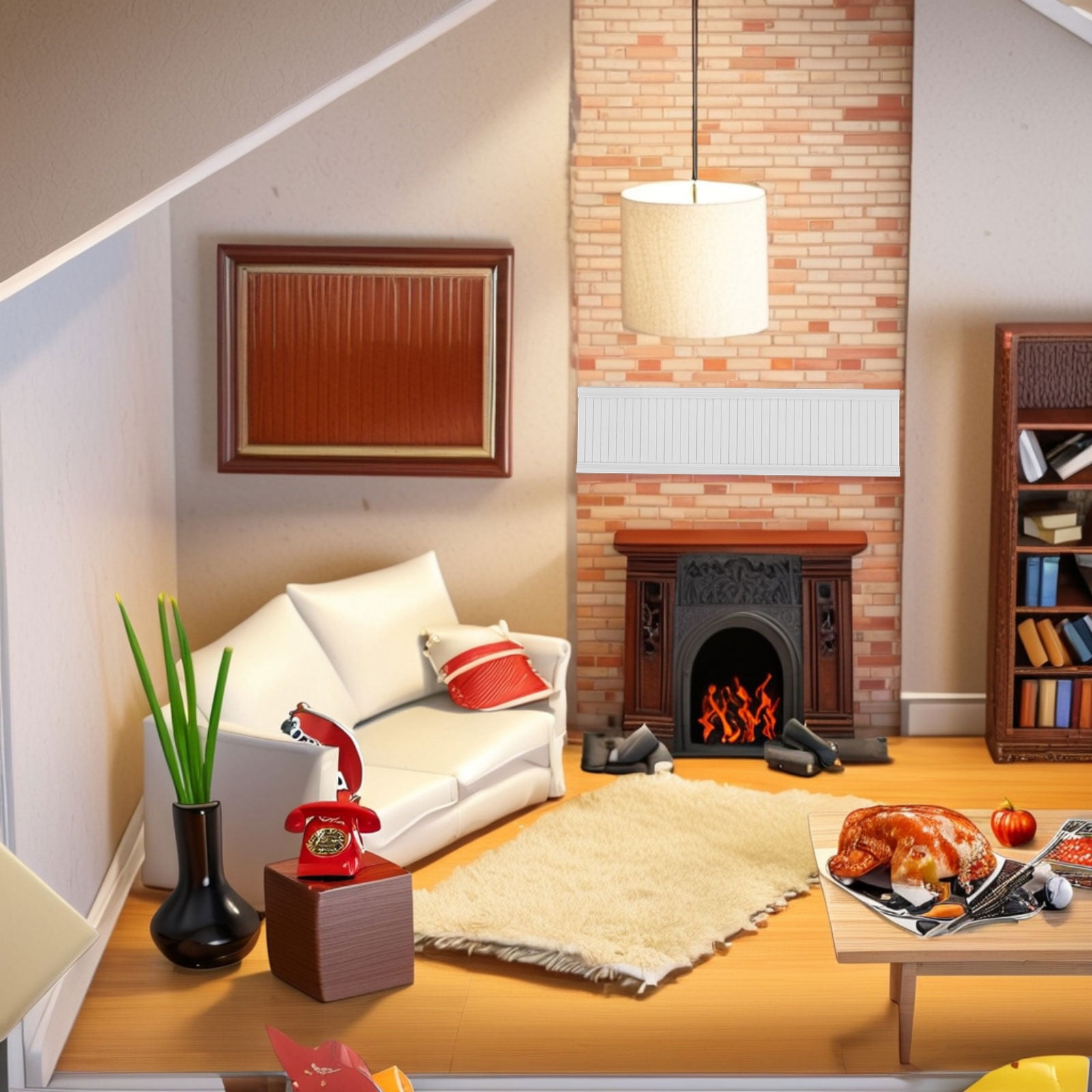 MLINS Wooden Dollhouse Wall Panel for Miniature Houses Dollhouse ...