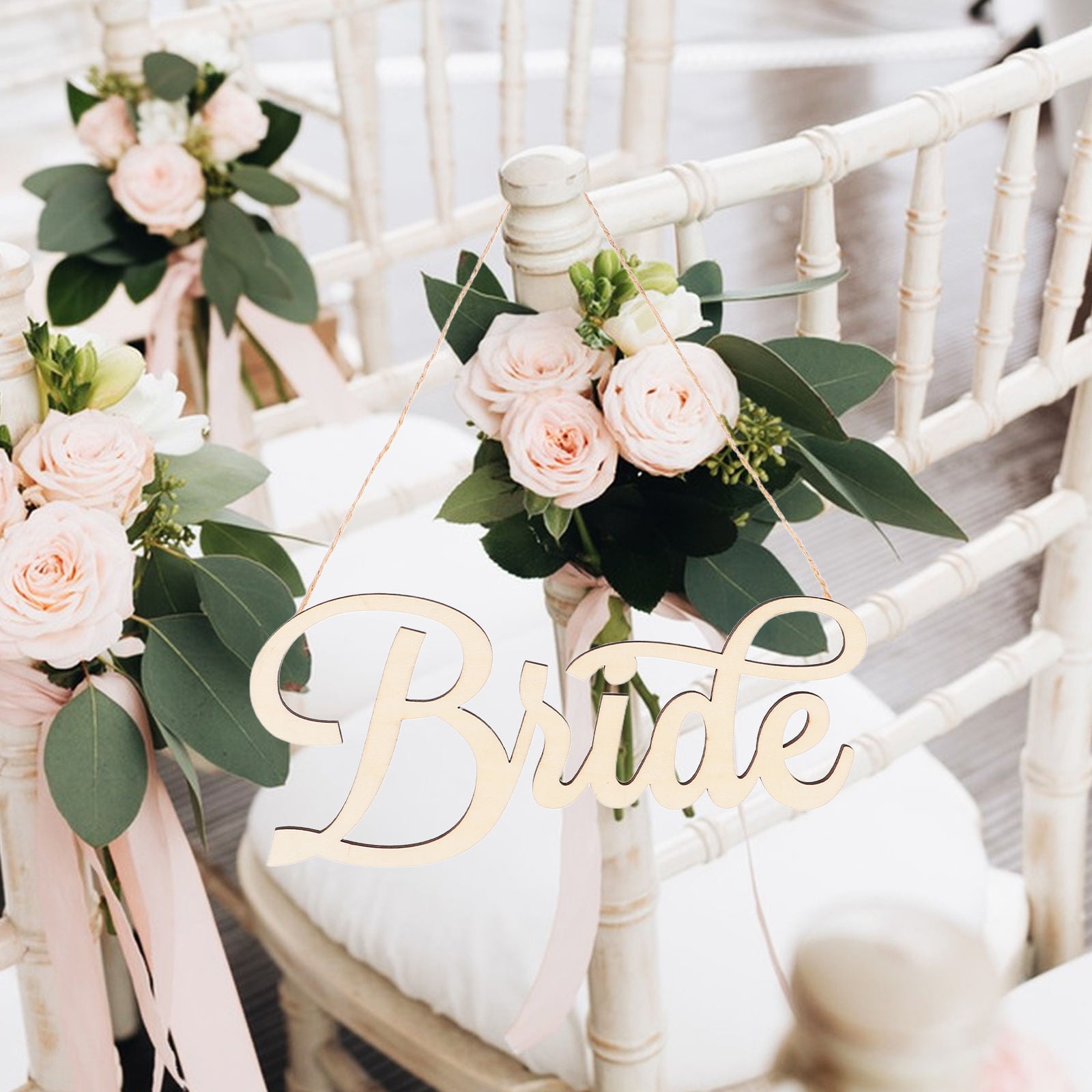 MLINS Wooden Hanging Decor with Hollowout Letter Design for Home ...