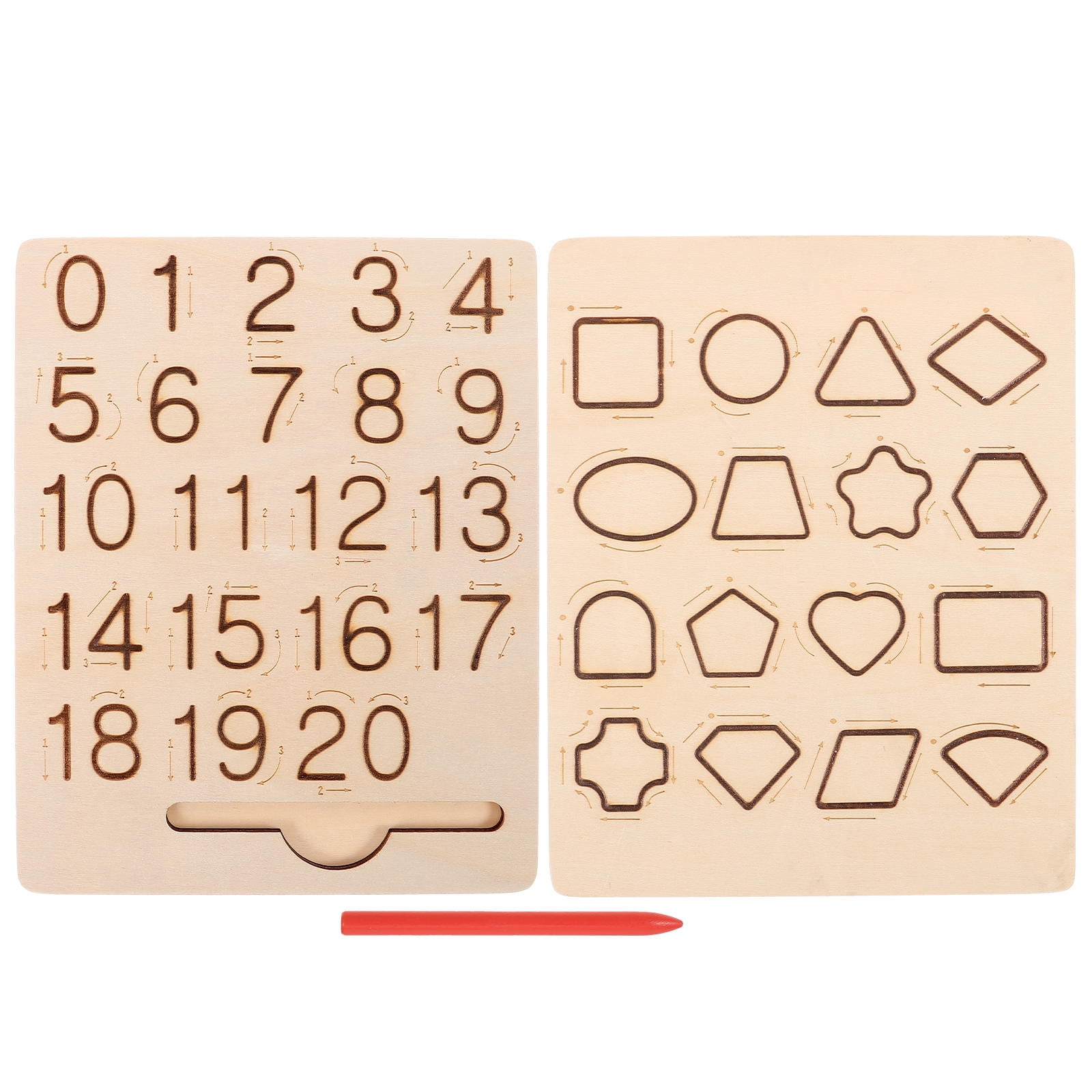 MLINS Wooden Learning Board for Kids Toddlers Preschoolers Tracing Tool ...