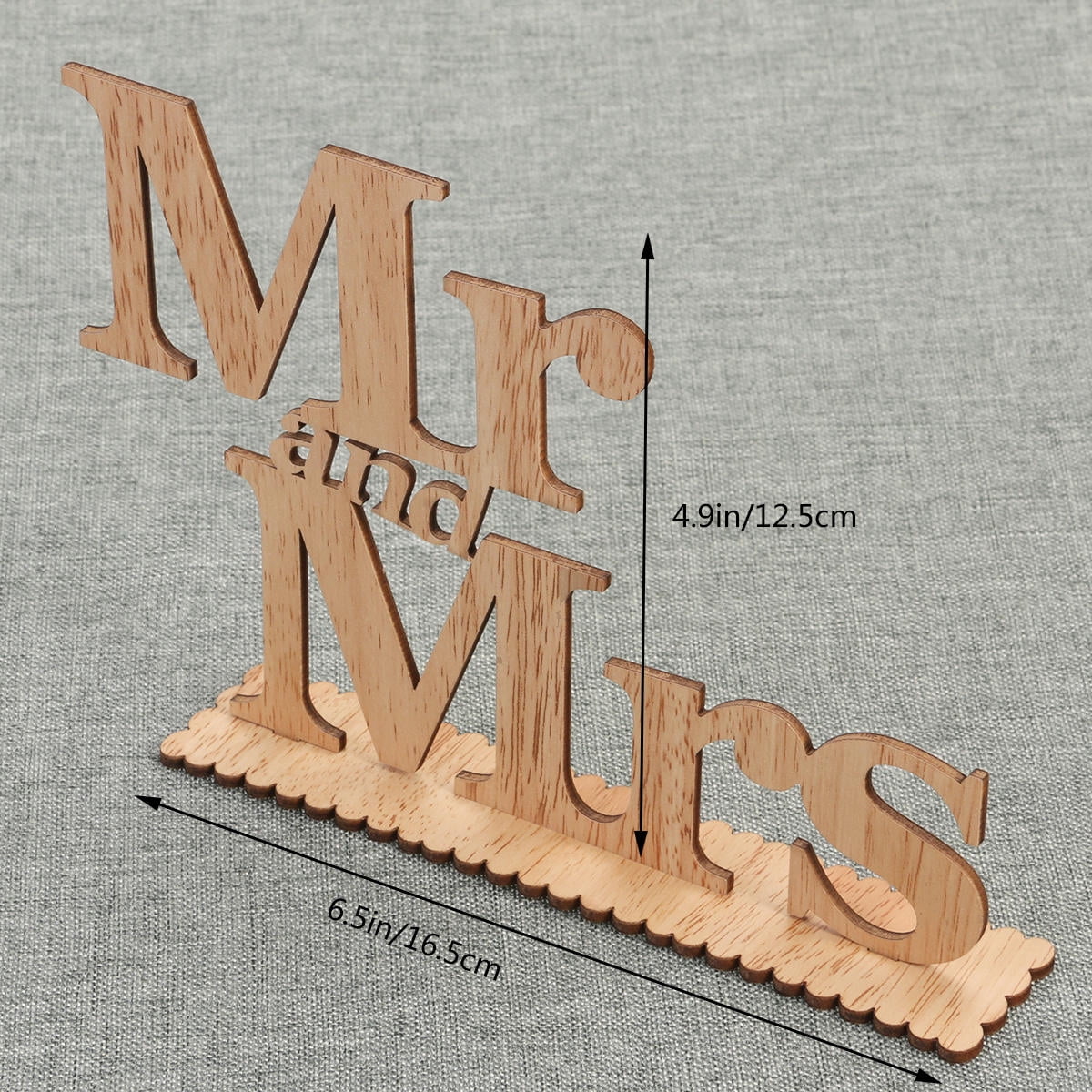 MLINS Wooden Letters for Wedding Decoration Khaki Color Simple Design ...