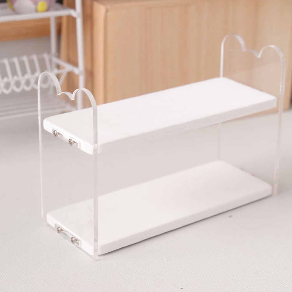 MLINS Wooden Mini Storage Shelf for Dollhouse 1/12 Scale Multicolor ...