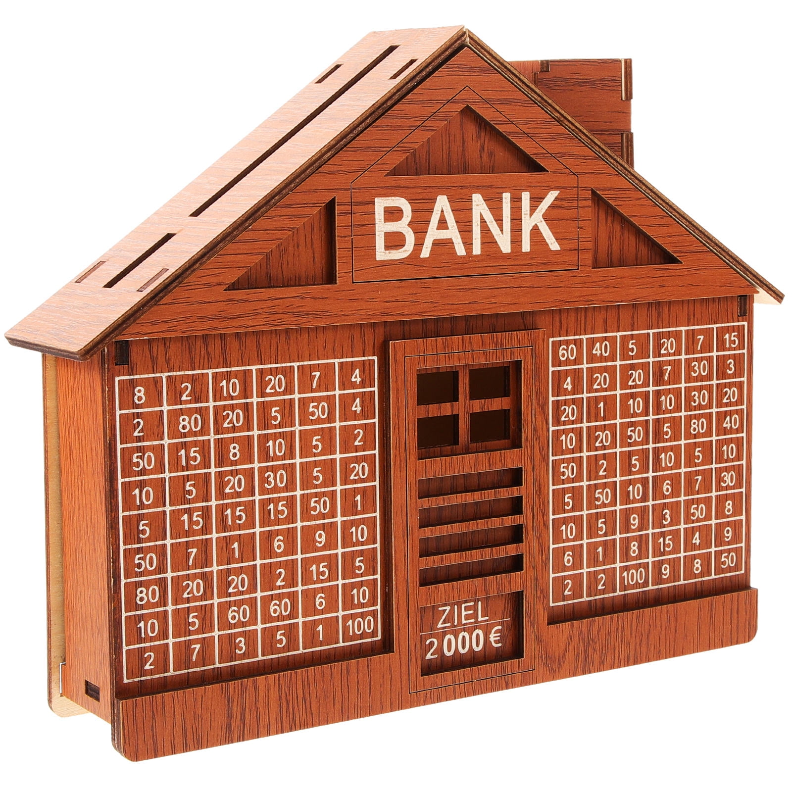 MLINS Wooden Money Box Retro Money Saving Holder With Savings Numbers ...