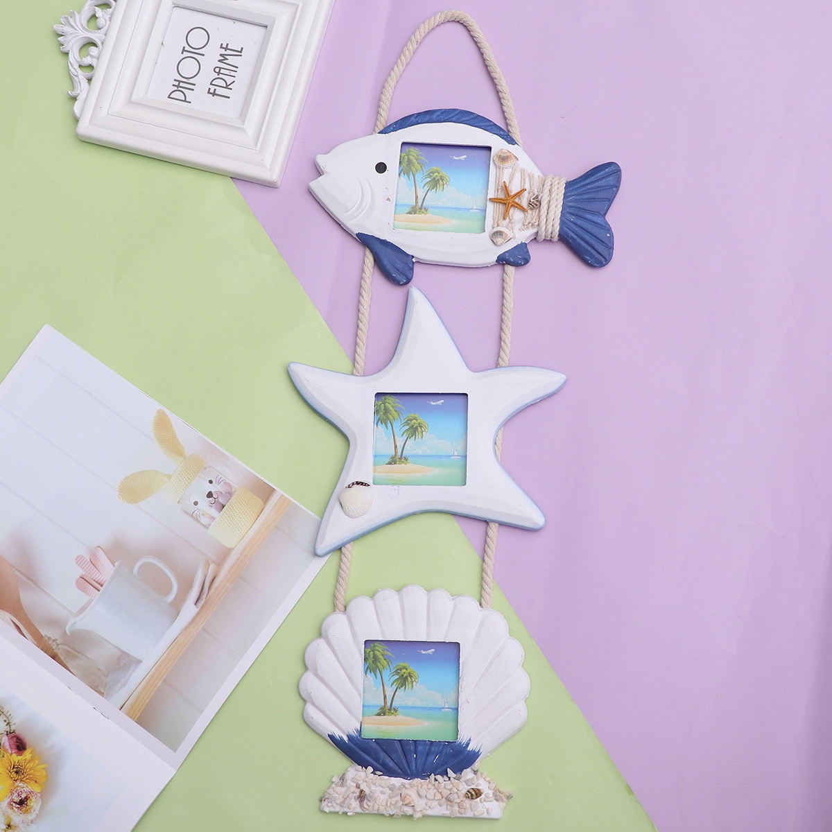 MLINS Wooden Photo Frame Table Swinging Door Picture Frames - Walmart.com