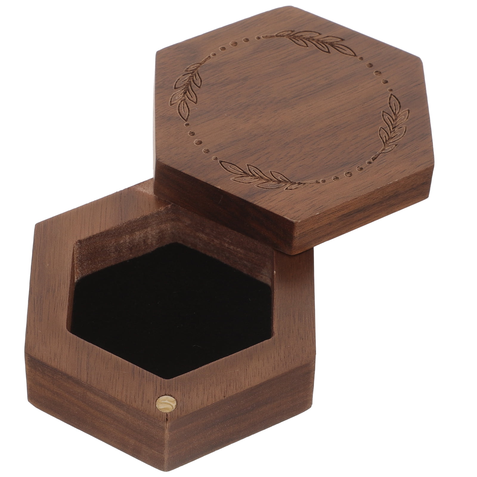 MLINS Wooden Ring Box Wedding Ring Storage Holder Proposal Ring ...