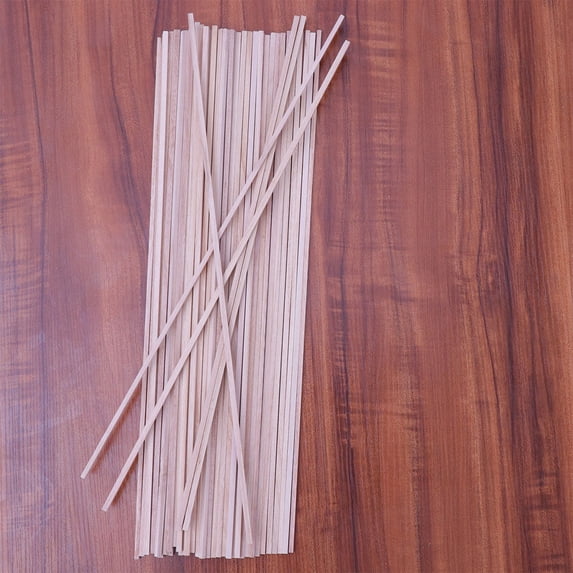 AURARMLET Wooden Sticks For Crafting Paulownia Wood 50Pcs 19.7X0.2In ...