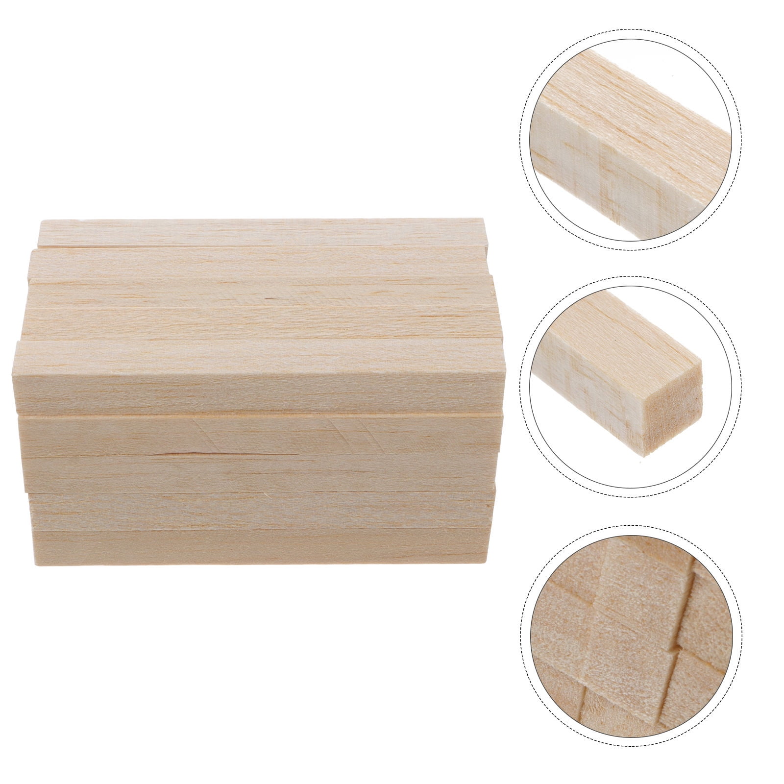 MLINS Wooden Sticks for DIY Use Premium Balsa Timber Beige Color Smooth ...