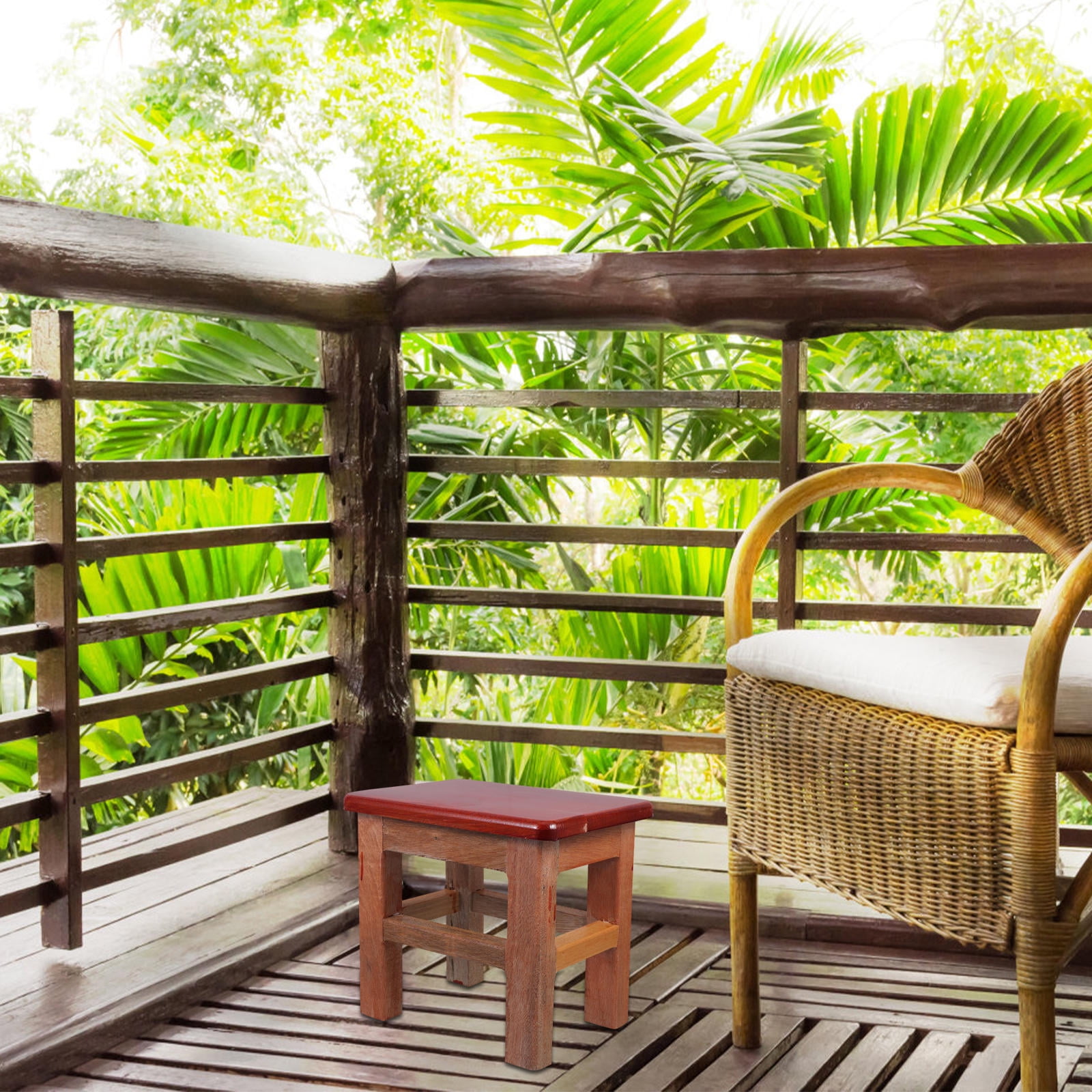 MLINS Wooden Stool for Entry Stable Shoes Changing Stool Versatile ...