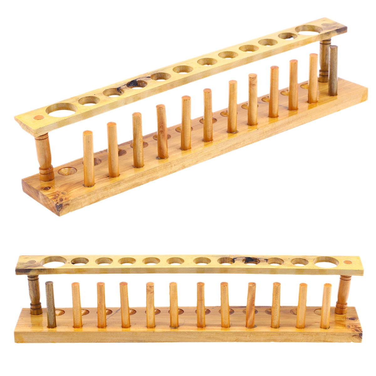 MLINS Wooden Test Tube Rack Aquarium Holder Racks Tubes with Stand ...