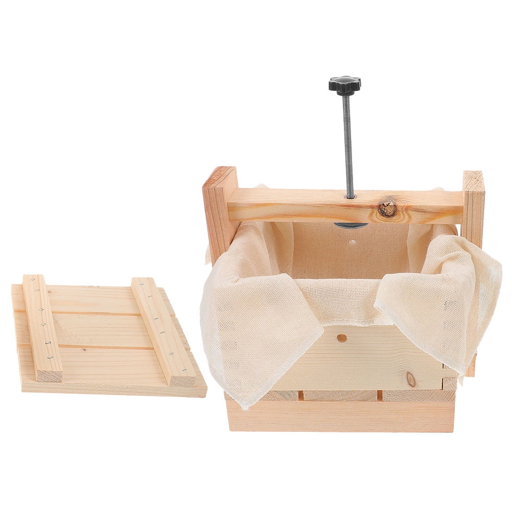 MLINS Wooden Tofu Press Mold for Homemade Tofu and Cheese Beige Color ...
