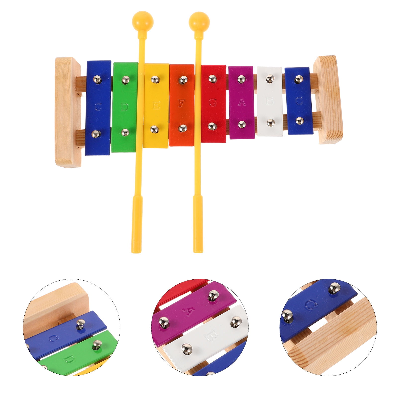 YUYUETIME Xylophone Mallets Wooden Xylophone Multi 1 Set 8.9x3.3x1.4in ...