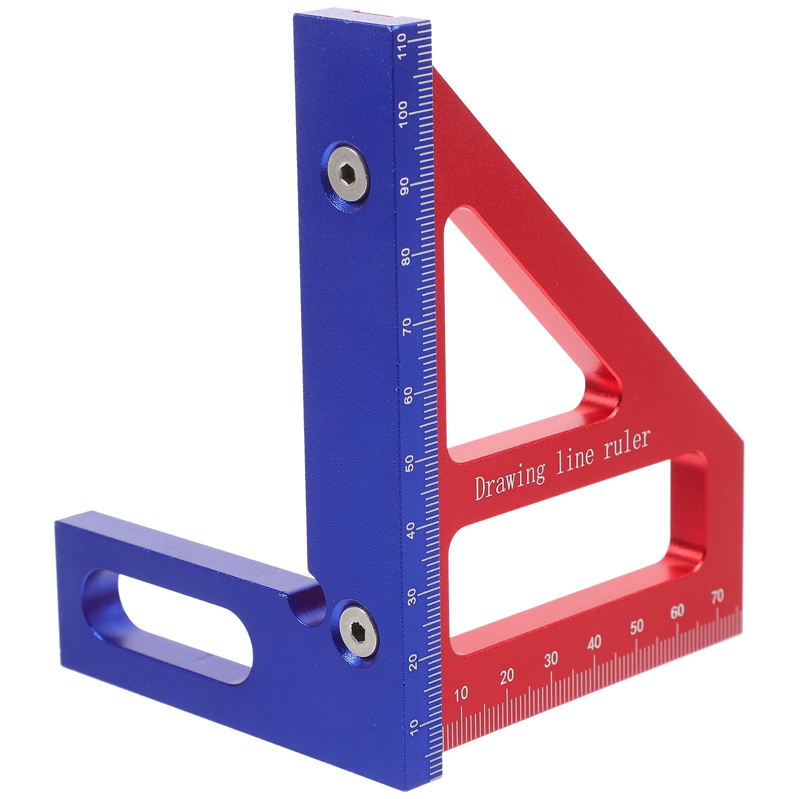 MLINS Woodworking Protractor Triangle Ruler Scriber 45 90 Degree ...
