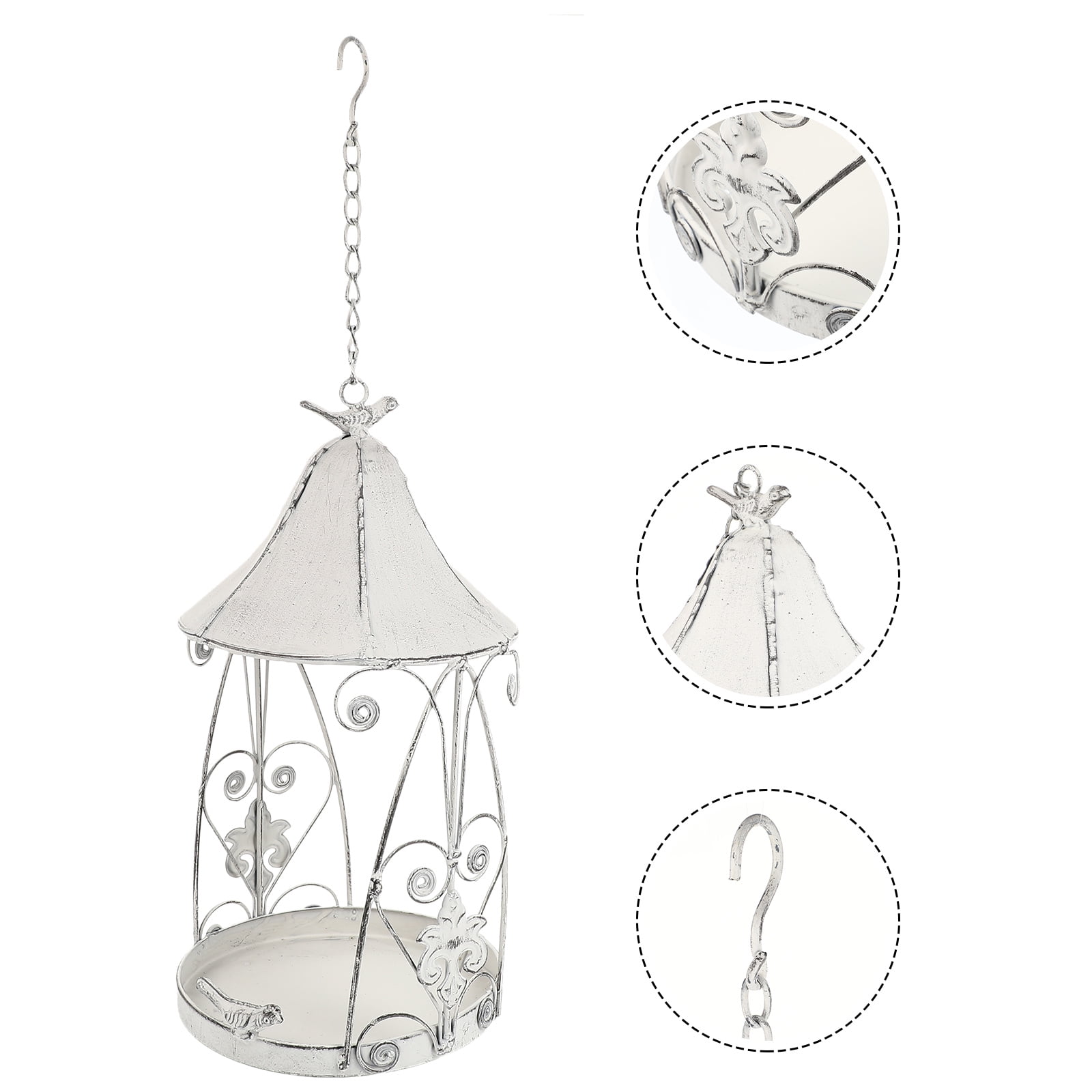 MLINS Bird Wrought Iron Feeder Hummingbird Drinker Birds Feeders ...