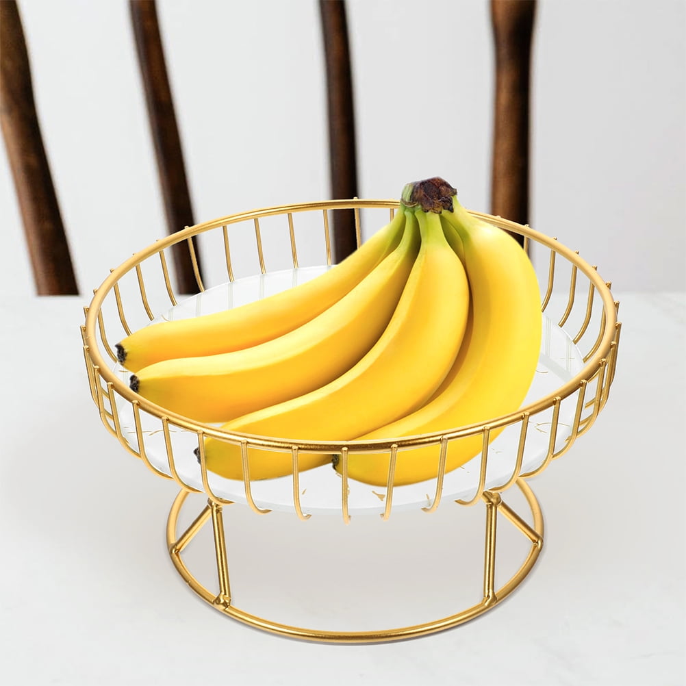 MLINS Wrought Iron Snack Plate Appetizer Fruit Candy Office White ...