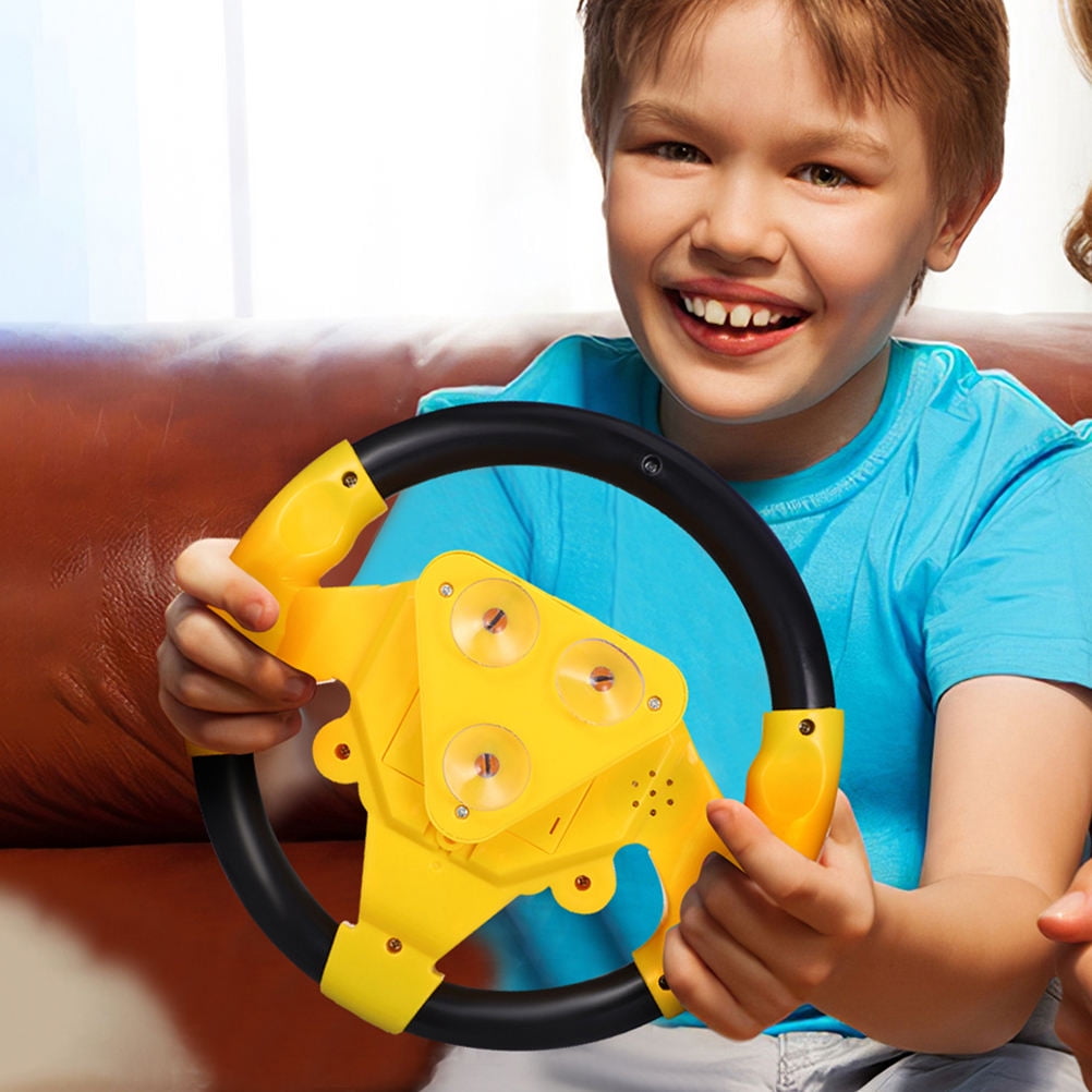 MLINS Yellow Portable Driving Simulator for Kids with Realistic ...