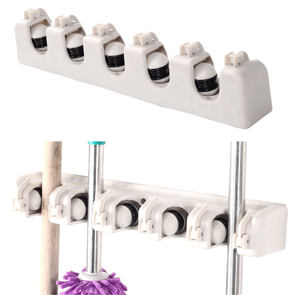 MLINS over The Door Hanger Mop Non-slip Organizer Position with Hooks ...