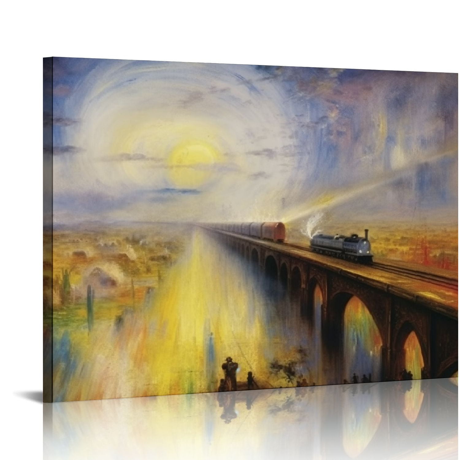 MLJA Wall Poster Rain Steam and Poster Modern Oil Painting Art Wall ...