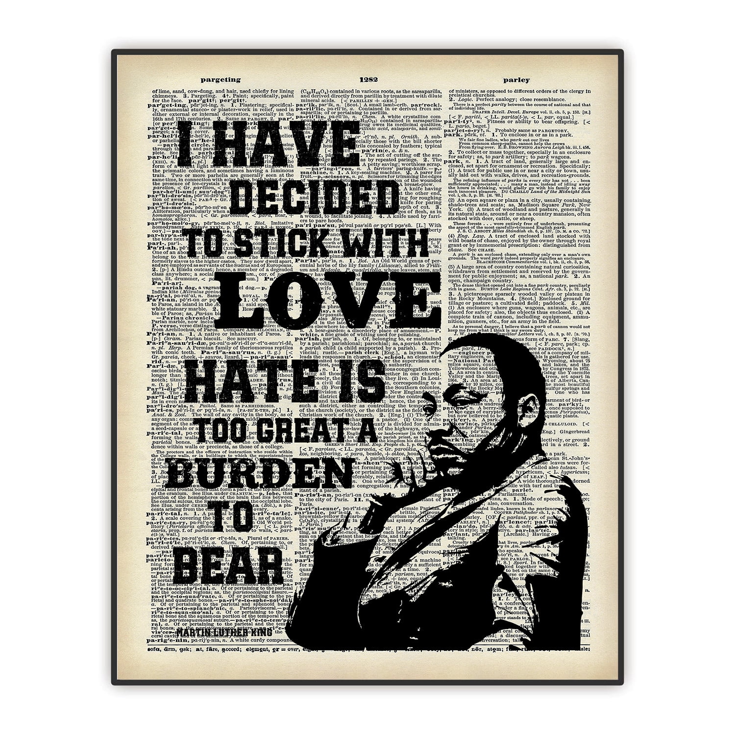 MLK Quote Poster, I have decided to stick with love, Martin Luther King ...