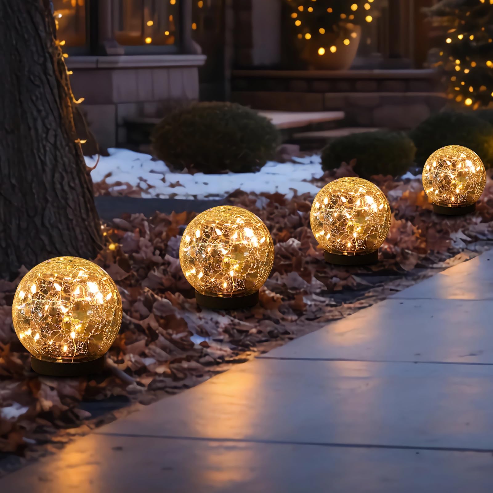 MLKNK Solar Globe Lights Outdoor Waterproof-Solar Balls-Solar Garden ...