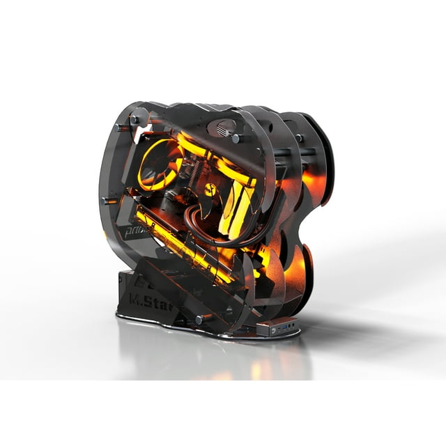 MLOONG M.STAR 3 Black MATX Mid Tower PC Gaming Case with High Airflow ...