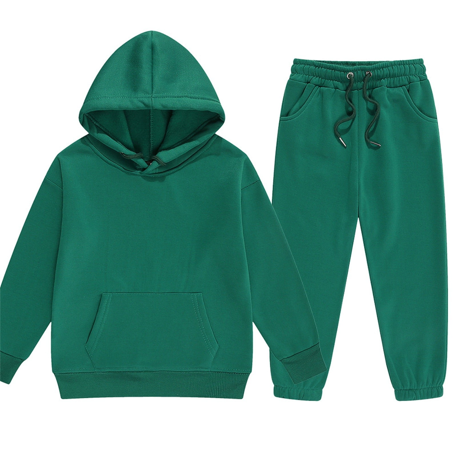TQWQT Boys Sweatsuit Size 9-10 Kids Tracksuit Solid Color 2 Piece Sweat ...