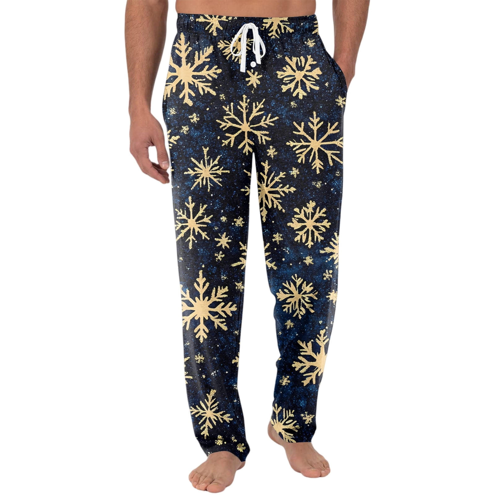 MLQIDK Christmas Pajama Pants Men Elastic Waist Christmas Pajama Pants ...