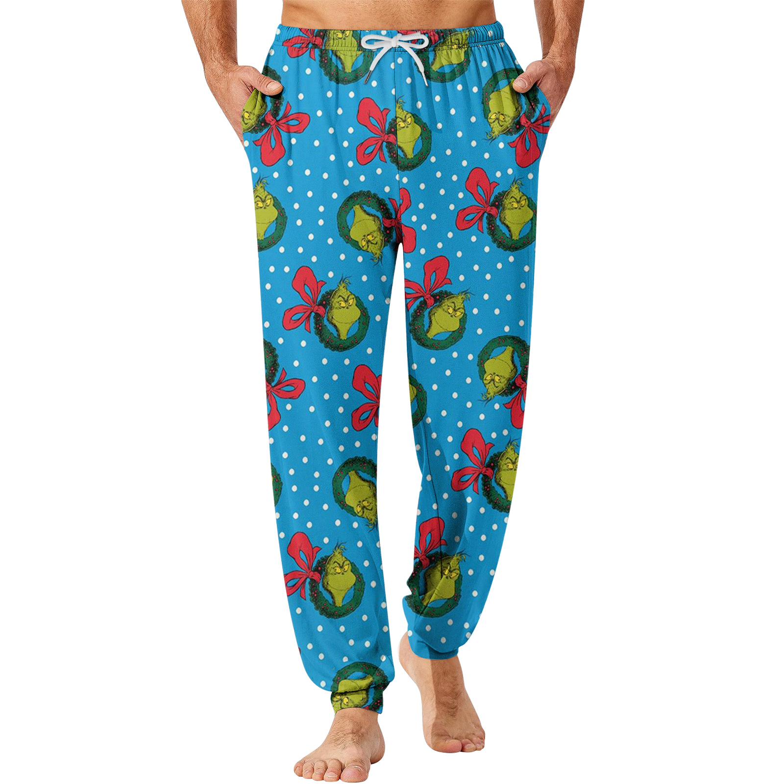 MLQIDK Christmas Pajama Pants Men Sleep Christmas Pajamas Stretch Comfy ...