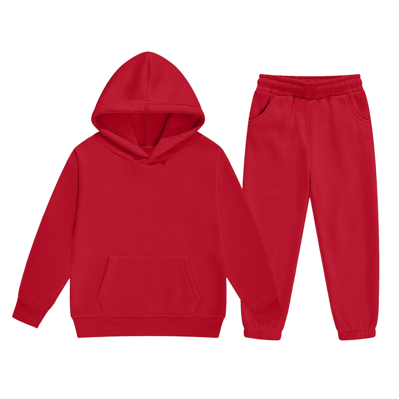 TQWQT Girls Sweatsuit 2 Piece Tracksuit Plain Kids Sweat Suits Long ...