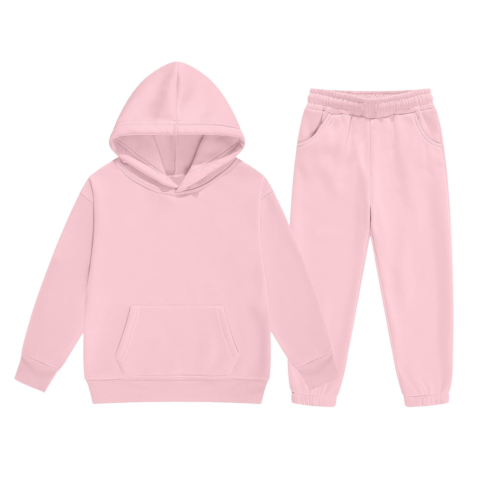 MLQIDK Girls Sweatsuit Tracksuit 2 Piece Kids Sweat Suits Size 7-8 Long ...