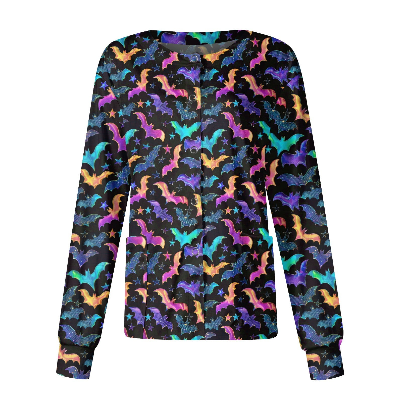 MLQIDK Halloween Nursing Jackets for Nurses Stretchy Scrubs Sets ...
