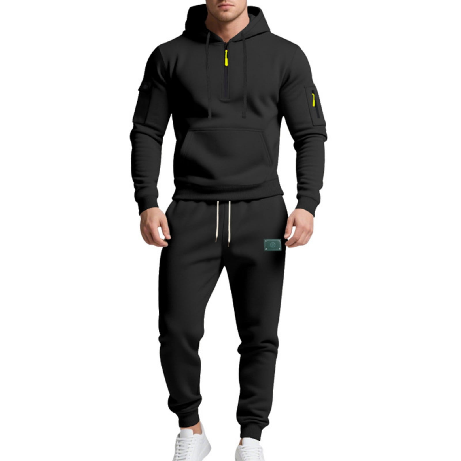 MLQIDK Men's Big and Tall Track Suits Workout Gym Casual Fleece Hoodie ...